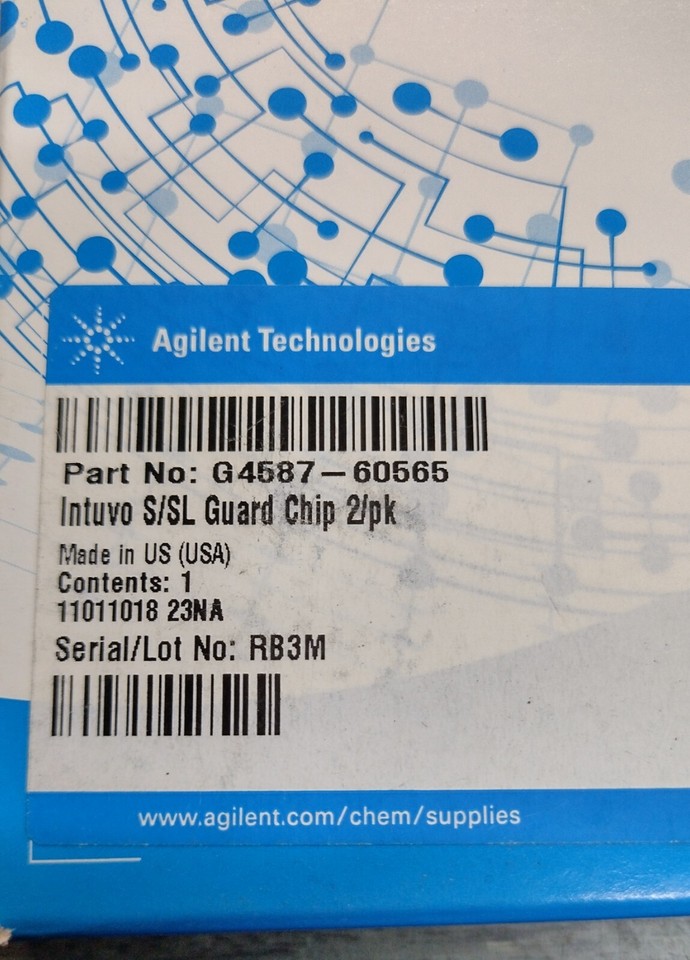 Agilent Intuvo S/SL Guard Chip 2/PK P/N G4587-60565, Brand New | eBay