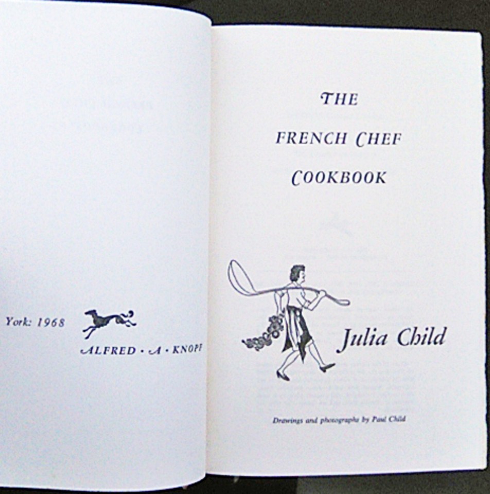 1968 JULIA CHILD THE FRENCH CHEF COOKBOOK HARDCOVER WITH DUST JACKET ...