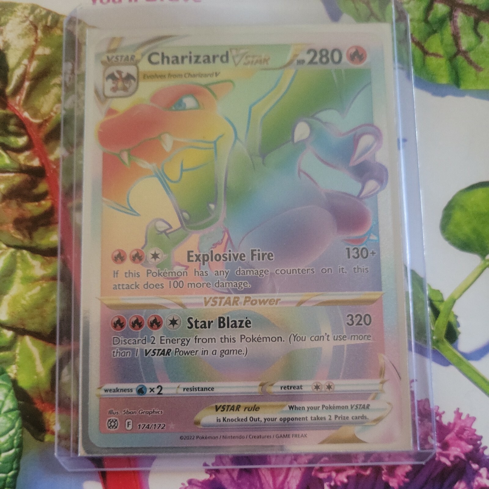 Pokemon TCG Charizard V-Star *SECRET RAINBOW RARE* 174/172 Brilliant ...