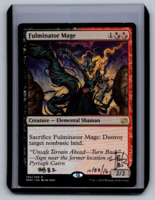 (638) Magic Fulminator Mage Signed 3832 MP Modern Masters 2015 I SHIP ...