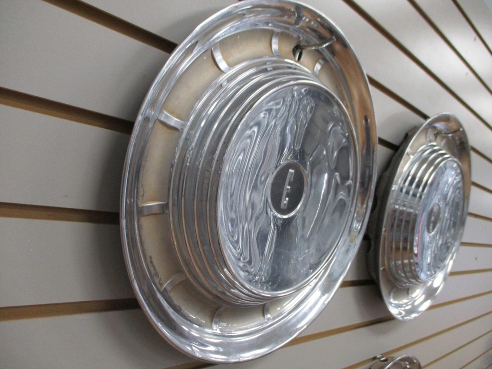 1959 1960 EDSEL CORSAIR RANGER VILLAGE Wheel Covers Hubcaps OEM SET 59 ...