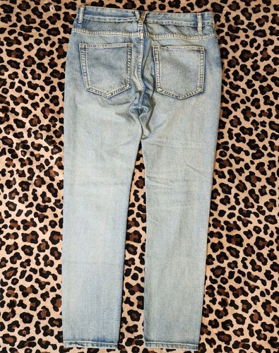 Fashion Jeans 34 Vintage Y2K Ripped Distressed Denim Emo Scene Slim ...