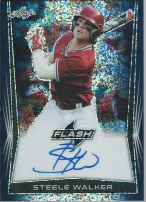 2018 Leaf Flash Baseball STEELE WALKER #BA-SW1 Blue Parallel Autograph ...