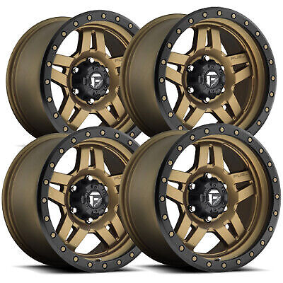 (Set of 4) Fuel D583 Anza 17x8.5 6x5.5" +6mm Bronze Wheels Rims 17 ...