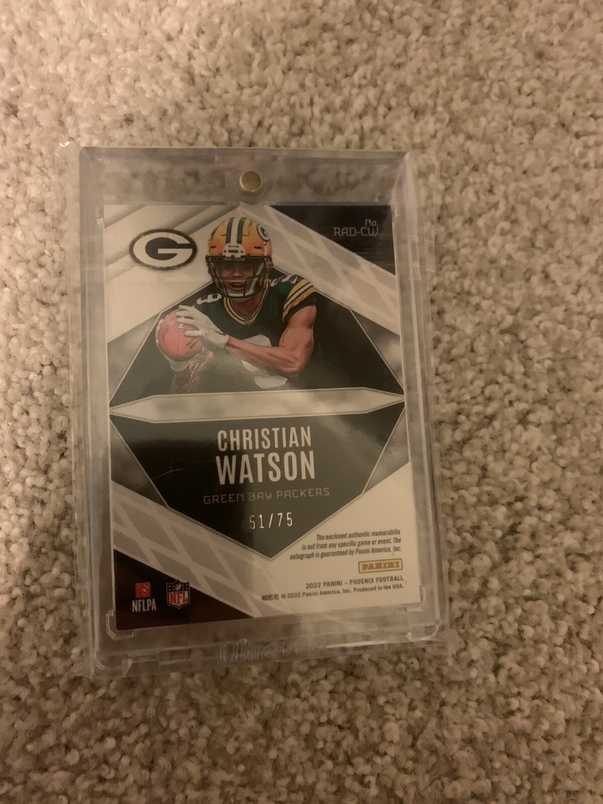 Christian Watson Rookie Card Autographed Patch/75 | eBay