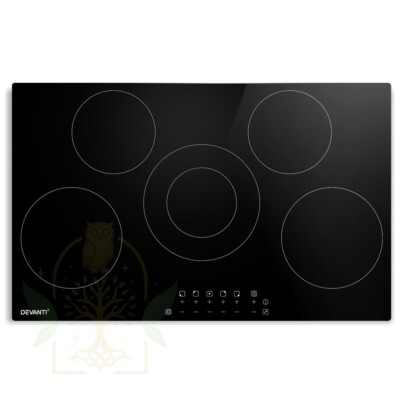 Devanti 90cm Ceramic Cooktop Electric Cook Top 5 Burner Hob Touch 6 ...