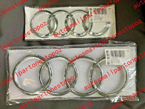 Audi A8 2011-2021 Front Rear Chrome Silver Badge RING RINGS Emblem ...