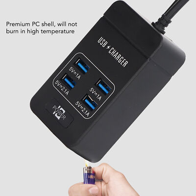 USB Smart Socket 4 Ports Desktop USB Power Strip For Travel UK Plug 230 ...