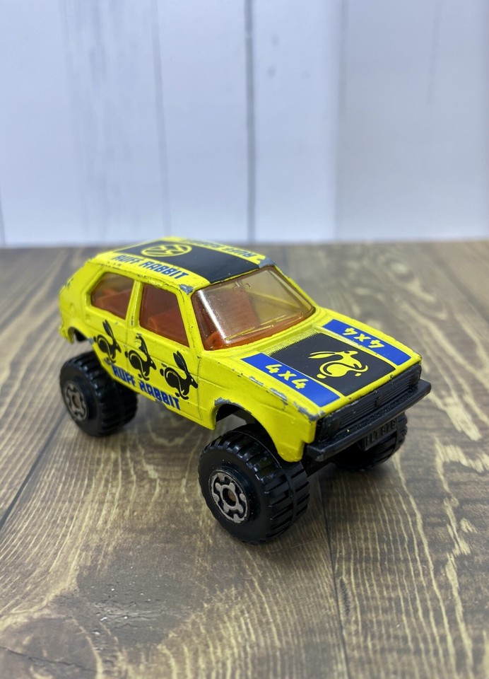 3 CAR LOT MATCHBOX 1981 VW Romping Rabbit, 1985 VW Golf GTI & 2023 VW ...