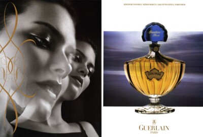 1998 Guerlain Paris Shalom Harlow Perfume 2-page MAGAZINE AD | eBay