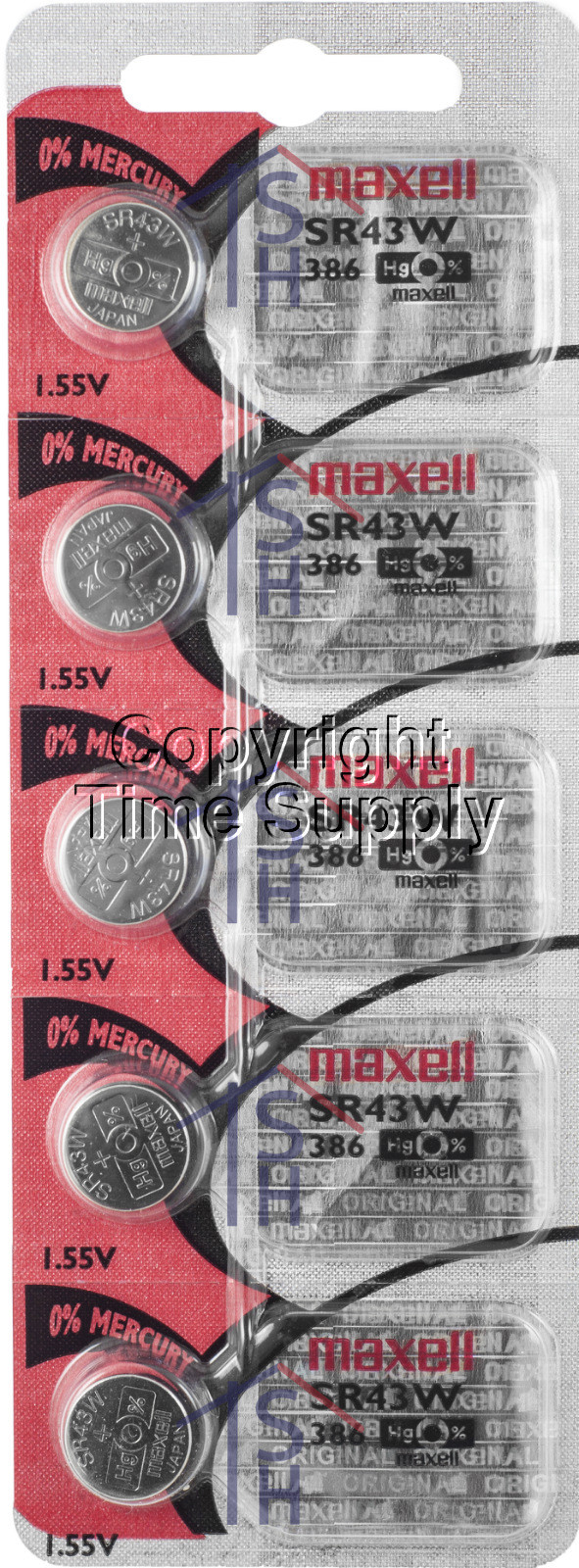 Maxell 386 SR43W SR43 V386 D386 260 H Watch Battery ( 5 PC ) | eBay