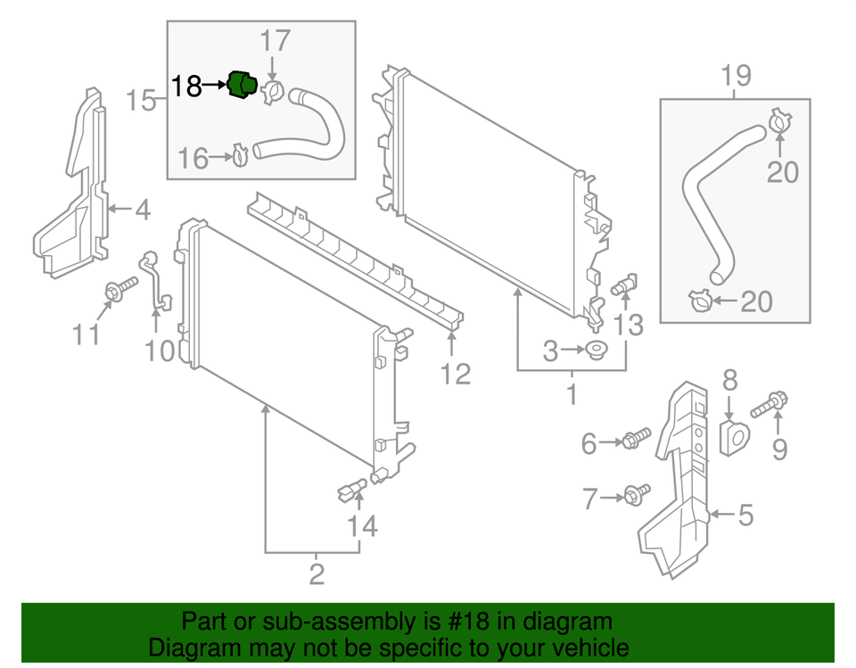 Genuine Kia Lower Hose Connector 25485-1J000 | eBay