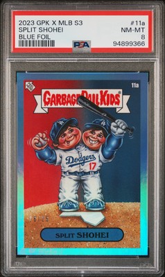 2023 TOPPS GPK X MLB SER 3 BLUE FOIL #11A SPLIT SHOHEI 6/25 PSA 8 | eBay