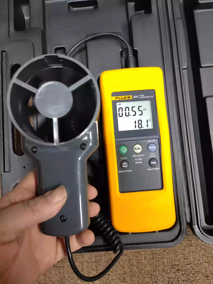1PCS Fluke 925 impeller anemometer Meter, Wind speed air flow Velocity ...
