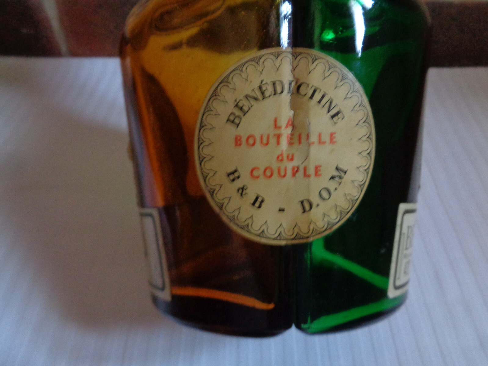 ANCIENNE BOUTEILLE VIDE COUPLE BENEDICTINE DOM | eBay