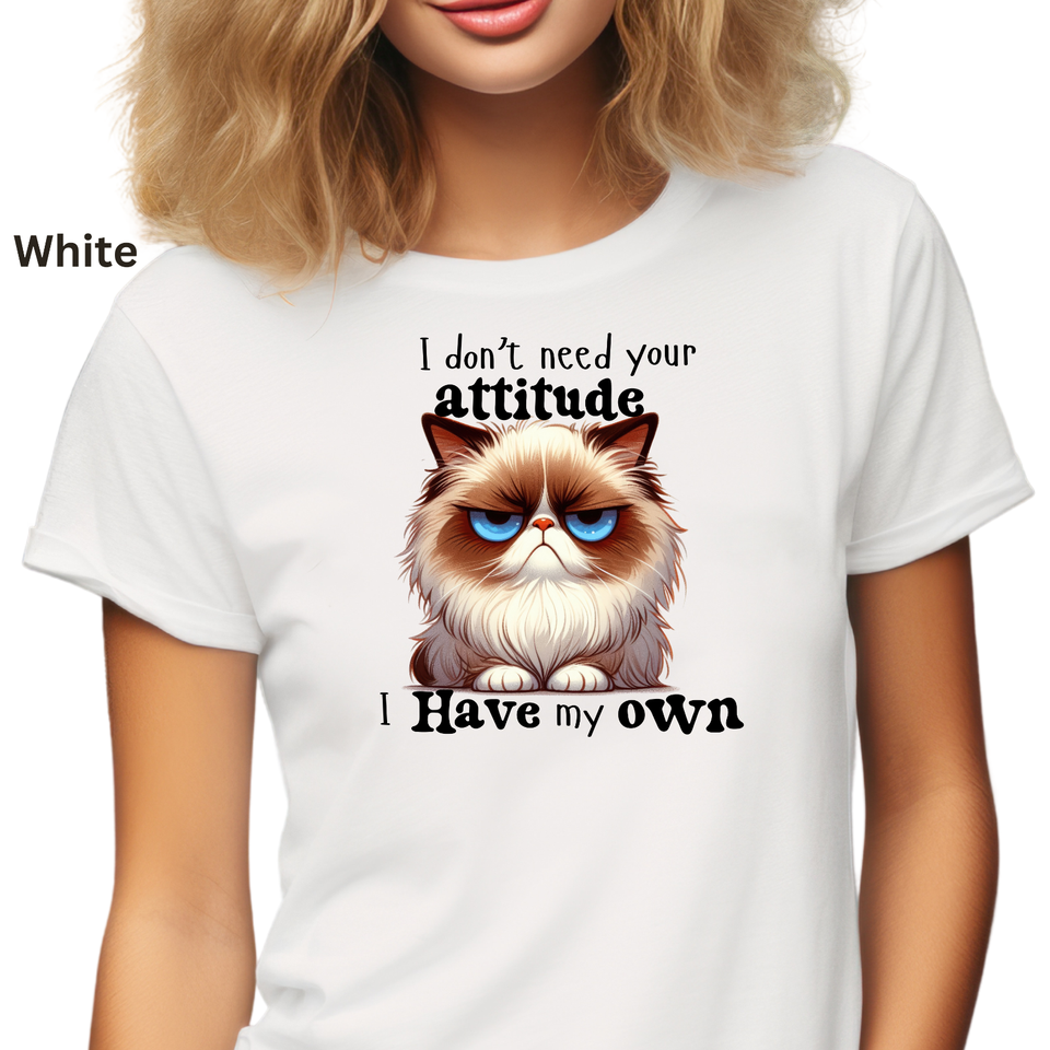 Funny Cat T shirt Graphic Print T shirt Unisex Novelty Tee Soft style T ...