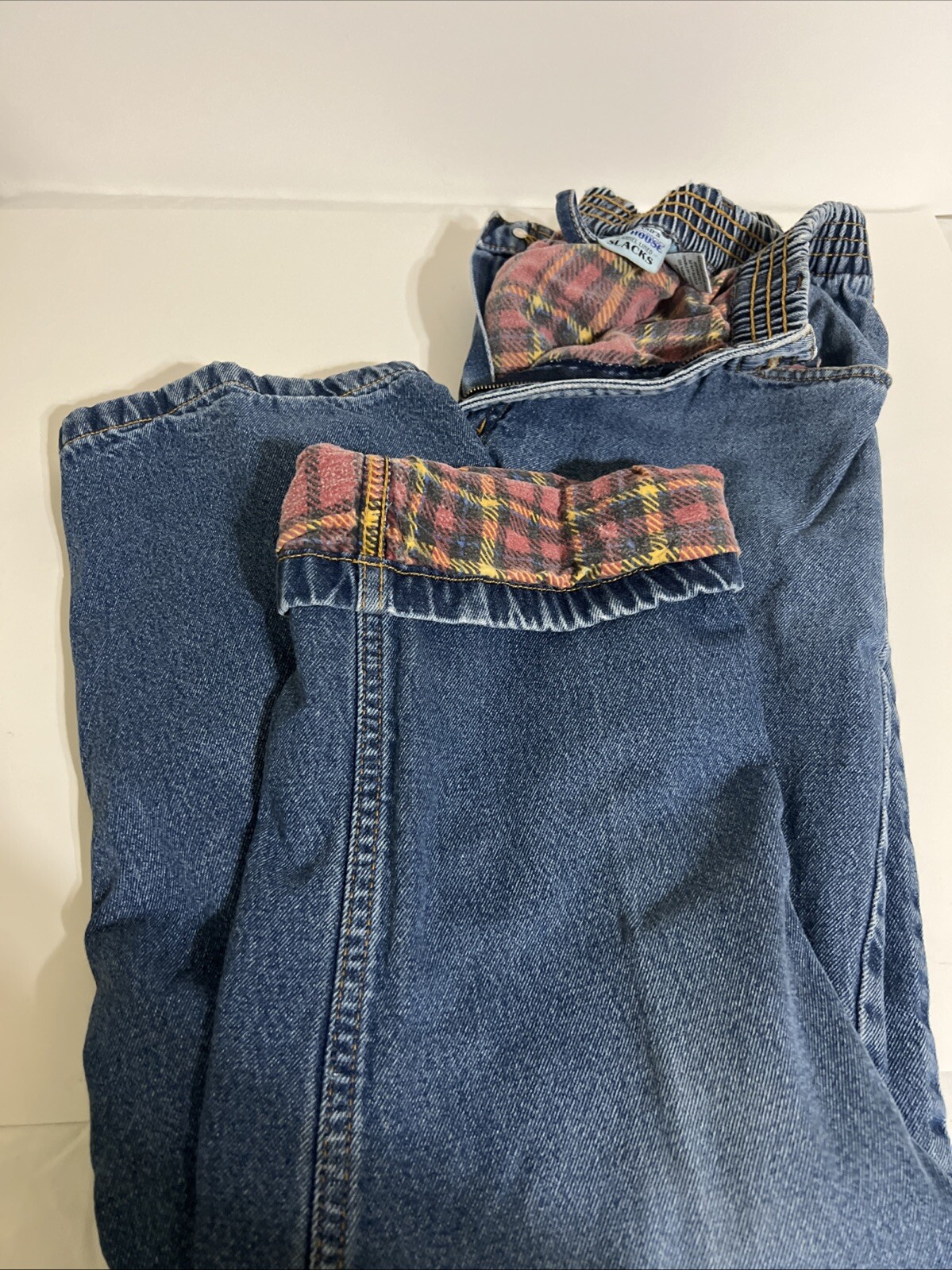 VTG Haband's Ice House Flannel Lined Slacks Pant Blue… - Gem