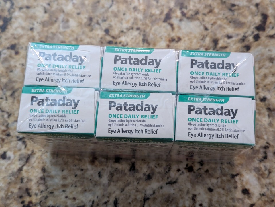 Pataday 6 PK Eye Allergy Itch Relief Once Daily 24hr Sample Size 0.5ml ...