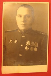 Soviet Russian Colonel Photo WW2 Order of Red Star Medals on M43 Tunic ...