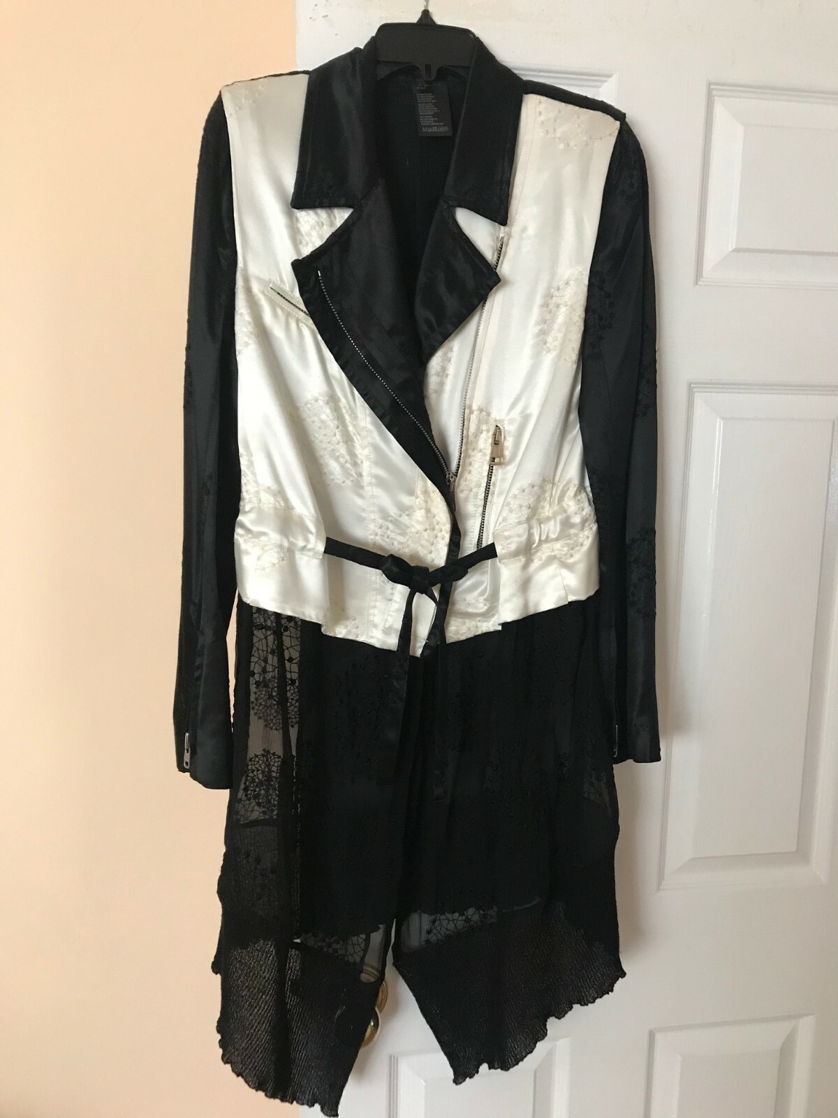 4k Ann Demeulemeester Coat Jacket Embroidered Satin L… - Gem