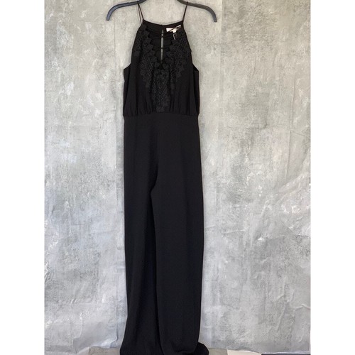 WAYF Solid Black Posie Lace-Up Sleeveless Pant Jumpsuit SZ S | eBay