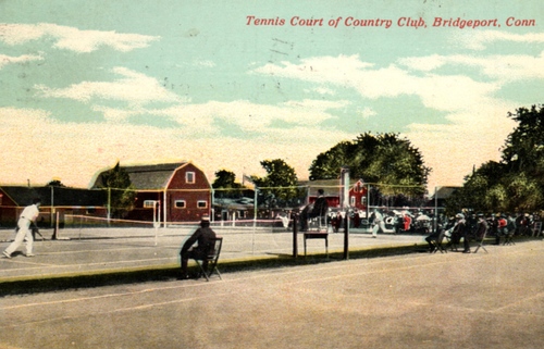 Tennis Court of Country Club Bridgeport Connecticut CT Postcard | eBay