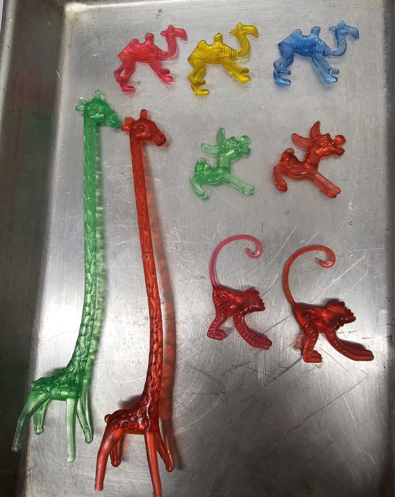 Vintage Plastic Sonic Animals Bar Ware Giraffe Camel Donkey Monkey Lot ...