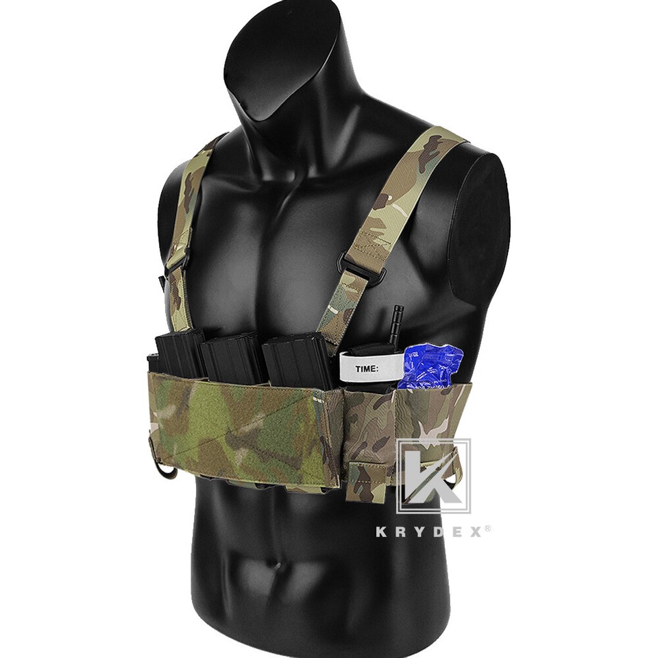 KRYDEX Concealed Carry Low-Vis 5.56 Ready Chest Rig Tactical Elastic ...