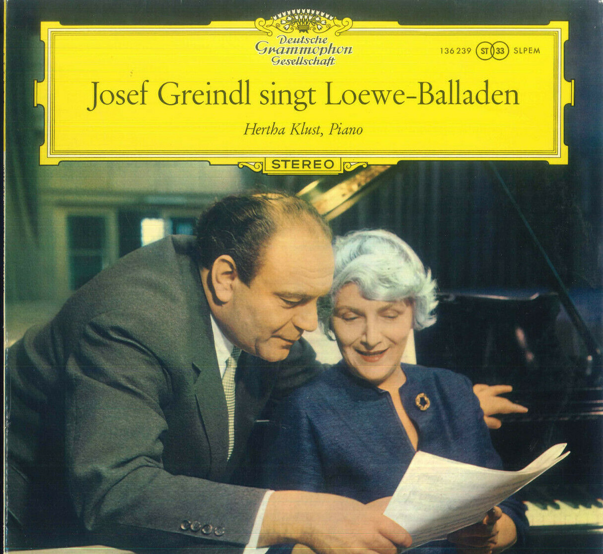 Josef Greindl, Hertha Klust ‎– Josef Greindl Singt Loewe-Balladen | eBay