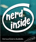 Nerd Inside STICKER VINYL DECAL IT SMART GEEK COLLEGE | eBay