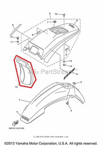 NEW OEM YAMAHA TTR250 TTR 250 FENDER SPLASH MUD GUARD FLAP | eBay