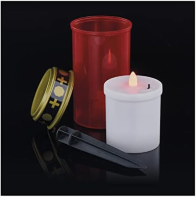 EMOS DCCV22 - Candela funeraria a LED, IP44, per esterni, funzionamento ...