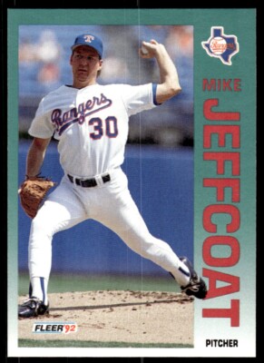 1992 Fleer Baseball Card Mike Jeffcoat Texas Rangers #309 | eBay