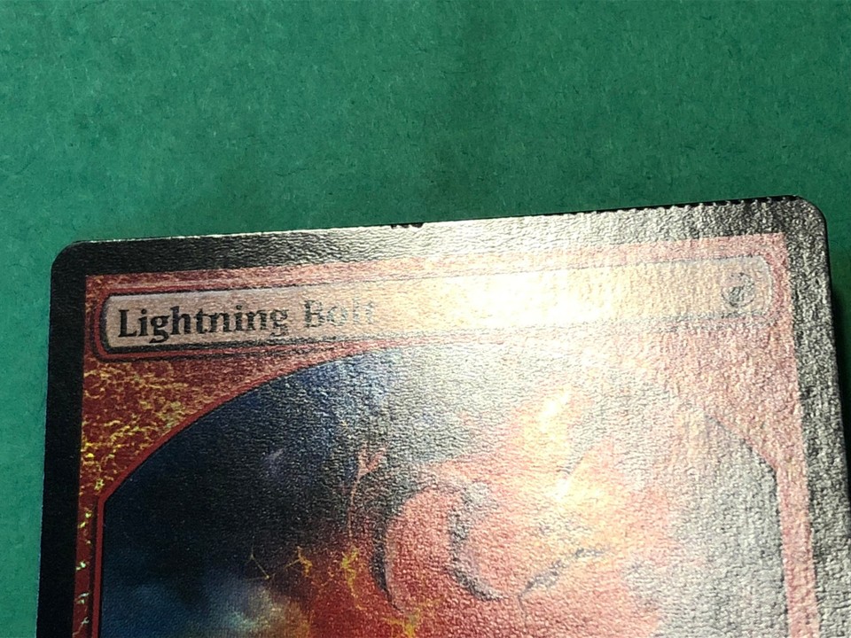 Crimped Foil Lightning Bolt Textless Promo Misprint MTG Magic Card ...