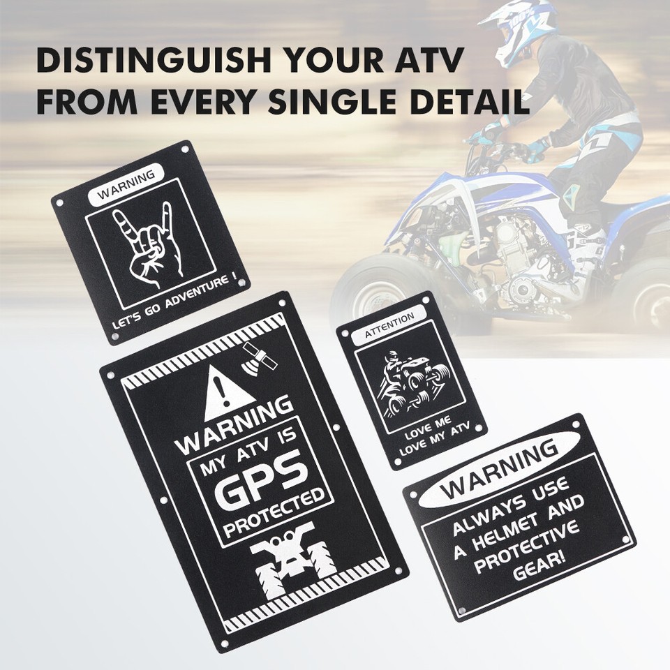 ATV Front Fender Bag&Warning Label Tag For Yamaha Raptor 700 YFM700 ...