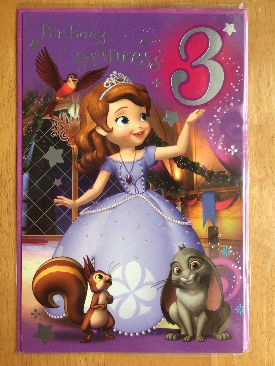 Disney Junior Sofia The First Happy Birthday Greeting Card Princess 2 3