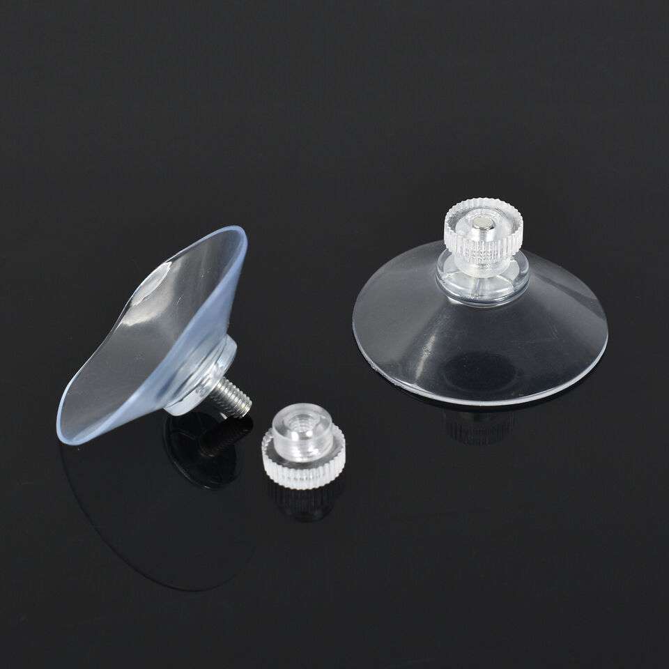 10PCS Strong Suction Cups with M4 Screw Rod Knurled Hook Clear Kitchen ...