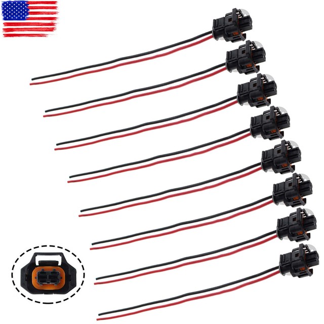 8pcs Fuel Injector Plug Connector Harness For Chevy SILVERADO 1500 2500 ...