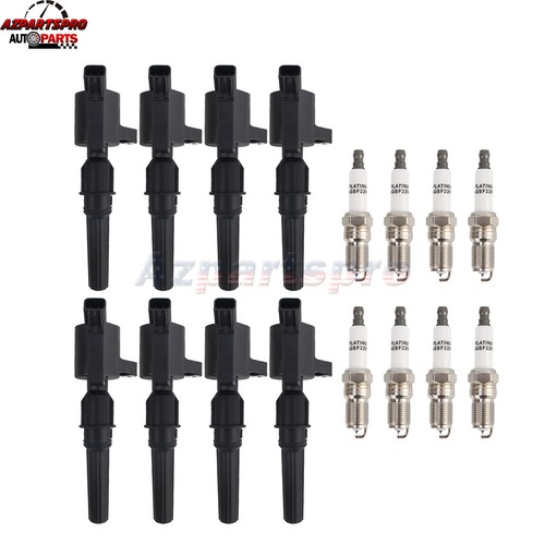 Set of 8 Ignition Coil & Spark Plug for Ford 4.6L 5.4L 6.8L FD503 DG508 ...