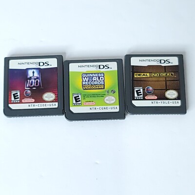 Lot of 3 Nintendo DS Deal Or No Deal 100 Guinness World Records Video ...