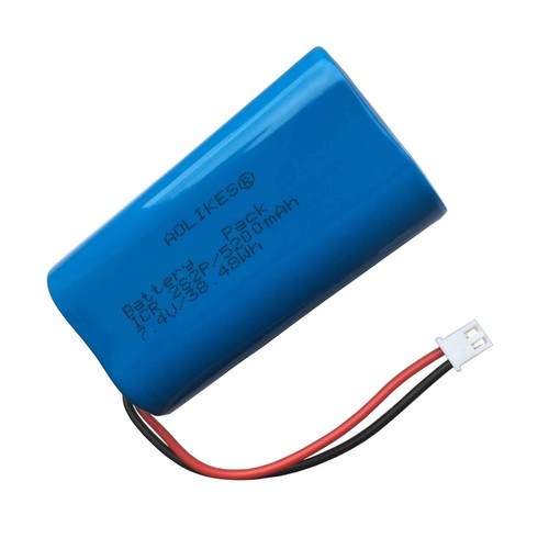 7.4V Lithium-ion Battery Pack 5200mAh, Rechargeable Battery Power Cell ...