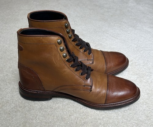 Allen Edmonds Landon Cap Toe Boots 10.5D Walnut Brown Leather | eBay