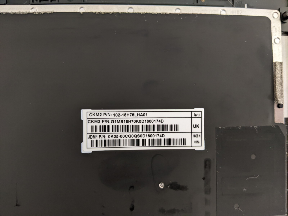 Microsoft Surface Laptop 3 4 13.5" 1867 1868 1950 Palmrest Keyboard UK ...