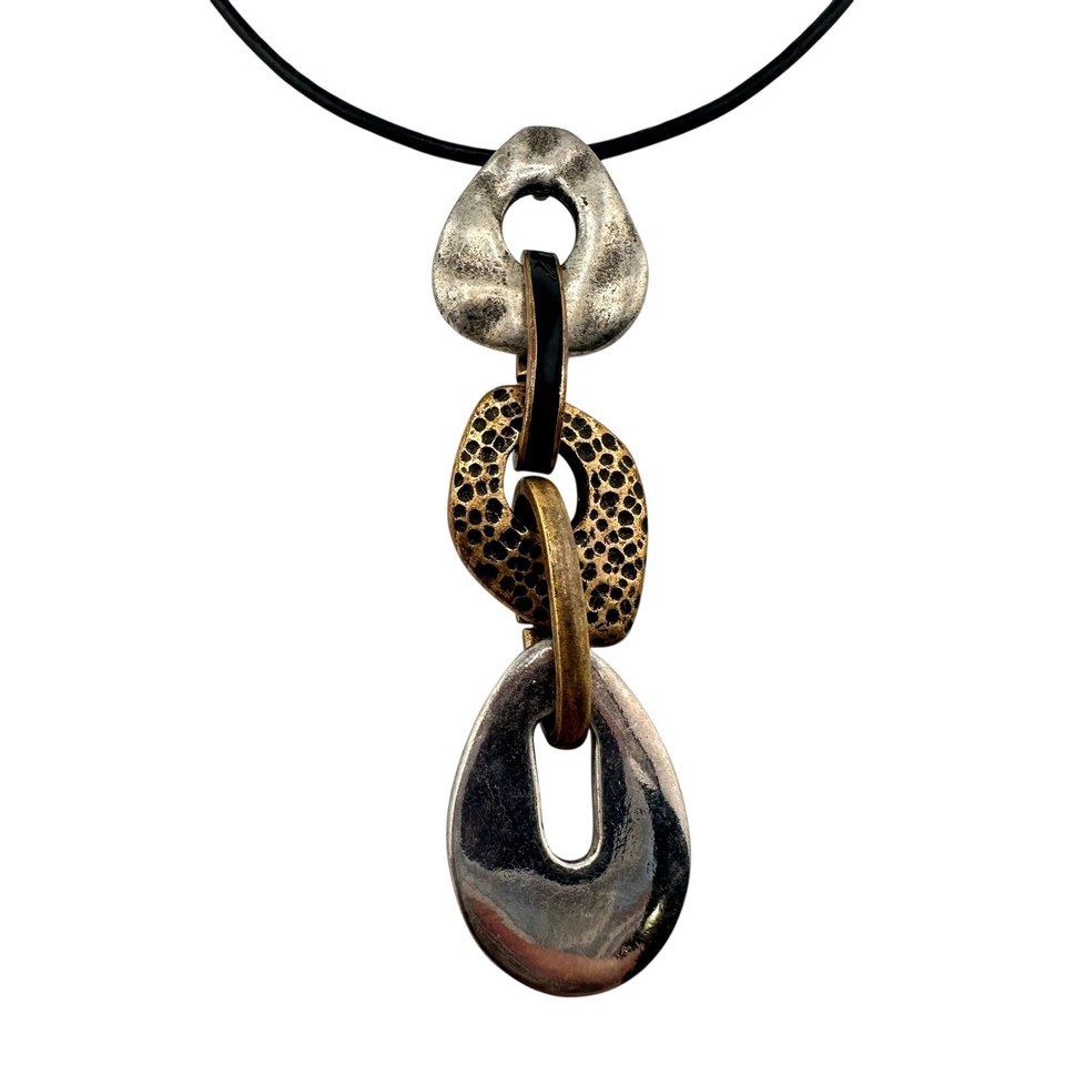Chicos Modern Abstract Contemporary Tri Color Y-Drop Pendant 21 ...