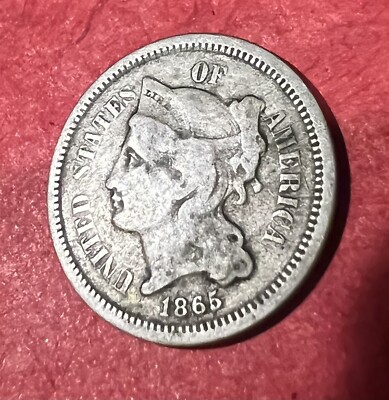 1865 Three Cent Nickel United States 3c coin | eBay