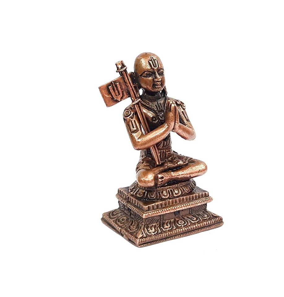 Copper Handmade God Ramanujar Idol Figurine Statue Antique Finish | eBay