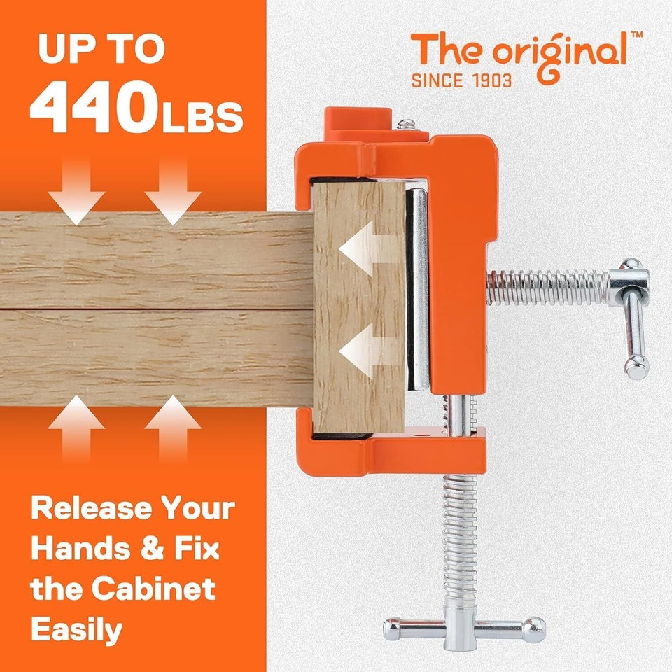 PONY 2-Packs/4-Packs Cabinet Clamps Face Frame Clamps 440 lbs Load ...