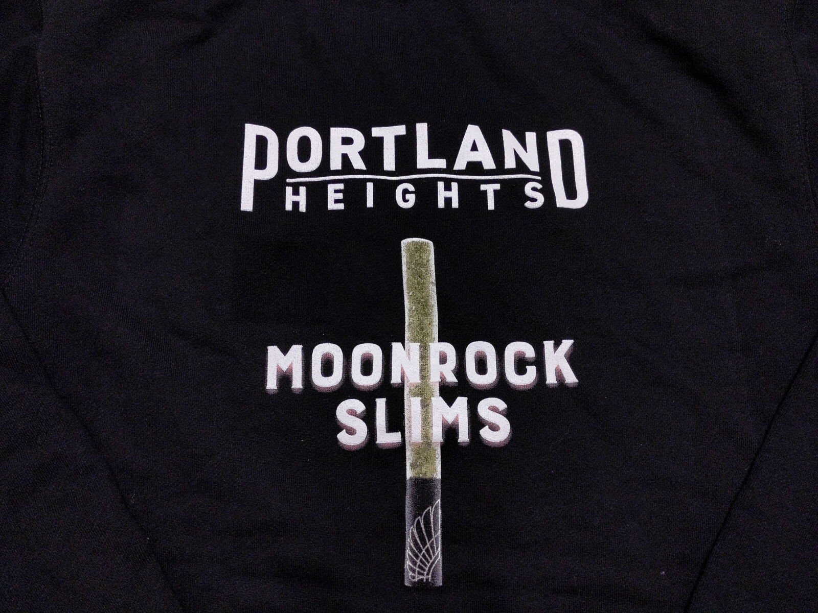 PORTLAND HEIGHTS MOONROCK BLUNT Hoodie Jacket Cannabis Black Small S ...