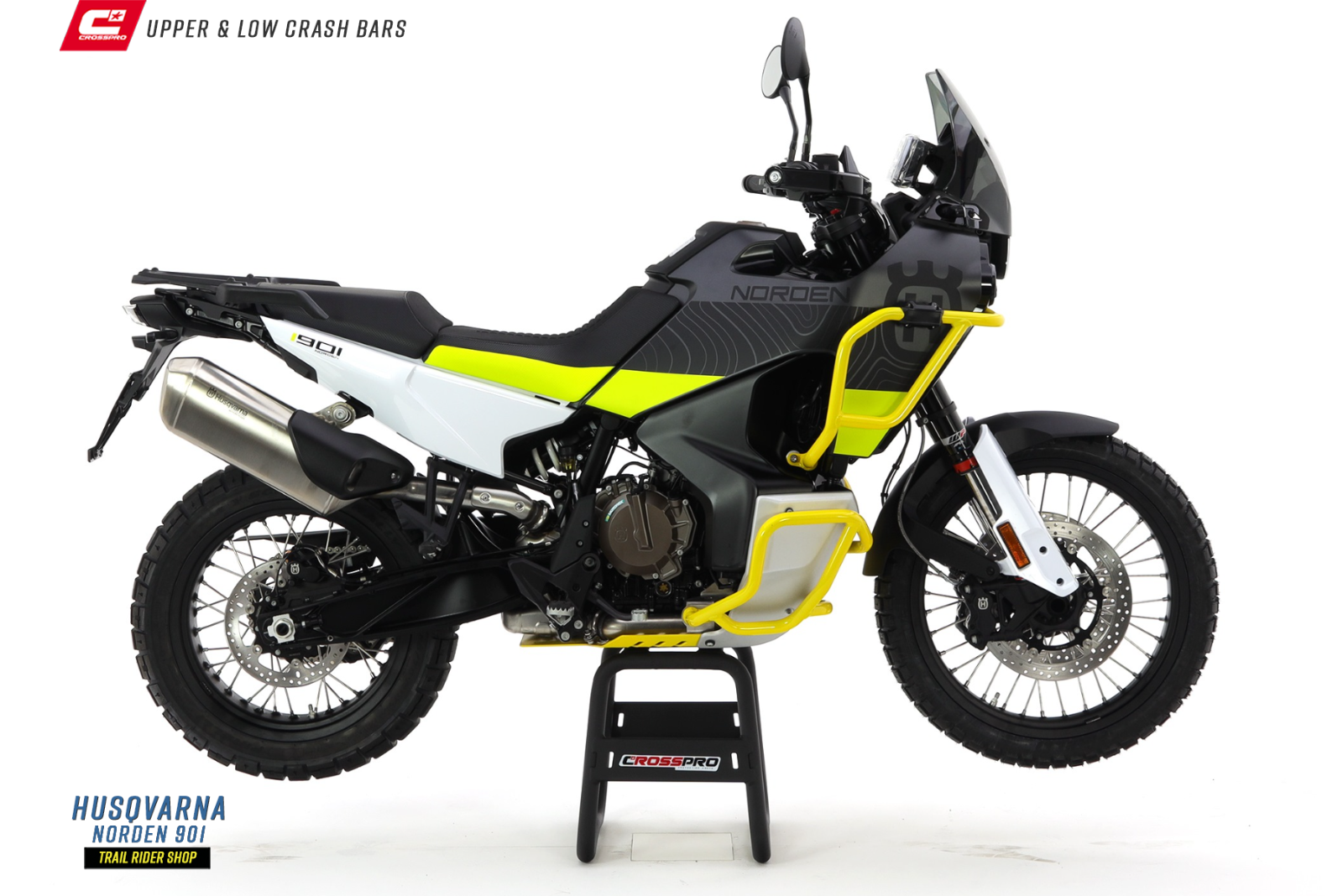 CROSSPRO HUSQVARNA NORDEN 901 CRASH BARS PROTECTION - LOW SET - YELLOW ...