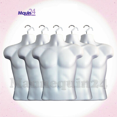 5 Pack Malev Torso Dress Mannequin Form White Hanging Body Form | eBay